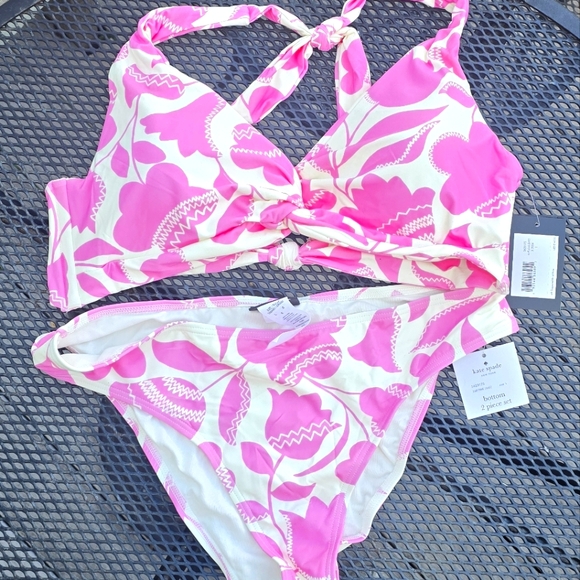 kate spade | Swim | Nwt Kate Spade Surf Pink Bikini Large | Poshmark